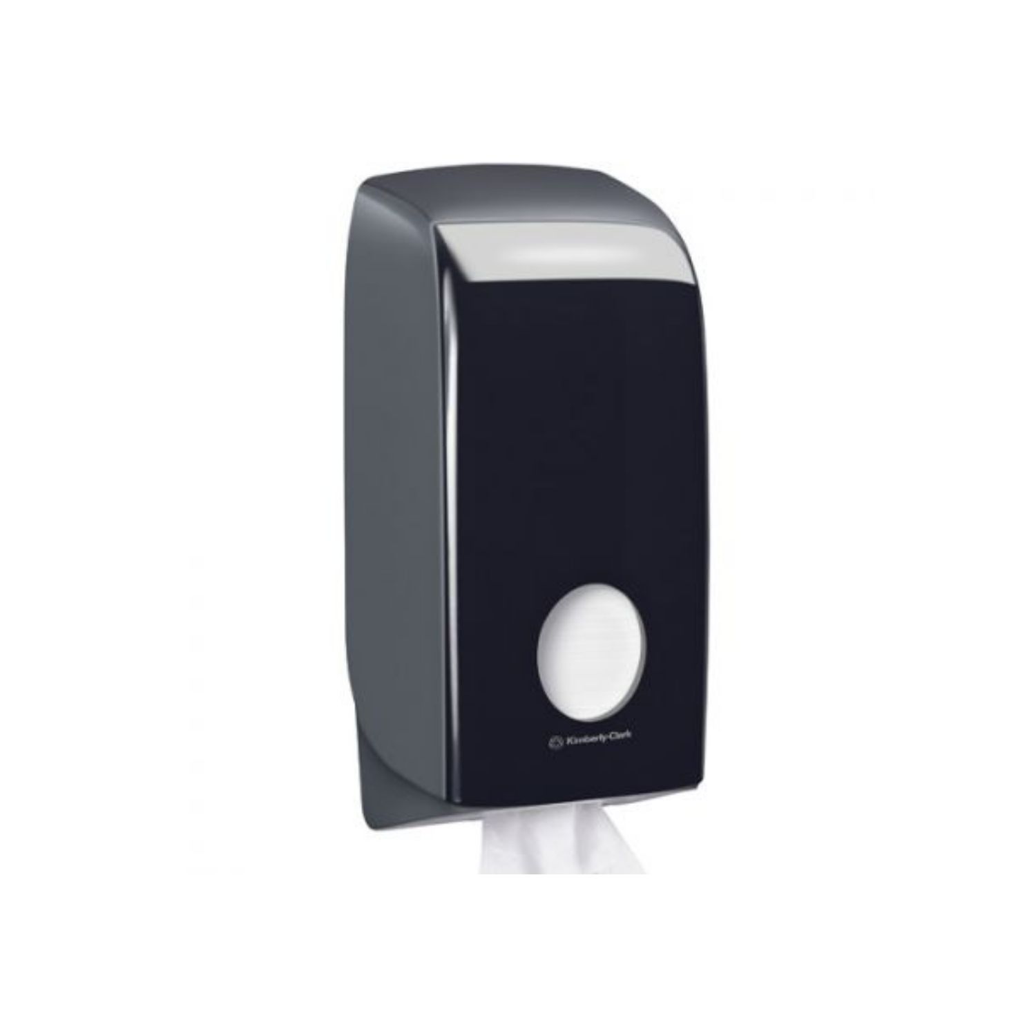 KC 7172 Aquarius hajtogatott WC papír adagoló, fekete, műanyag ...