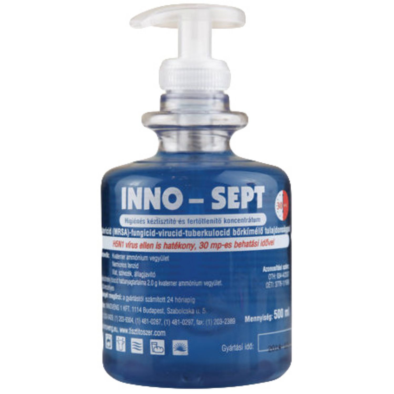 Innoveng 16436347 Inno-Sept fertőtlenítő gél, pumpás, 0,5 L - Bunzl ...