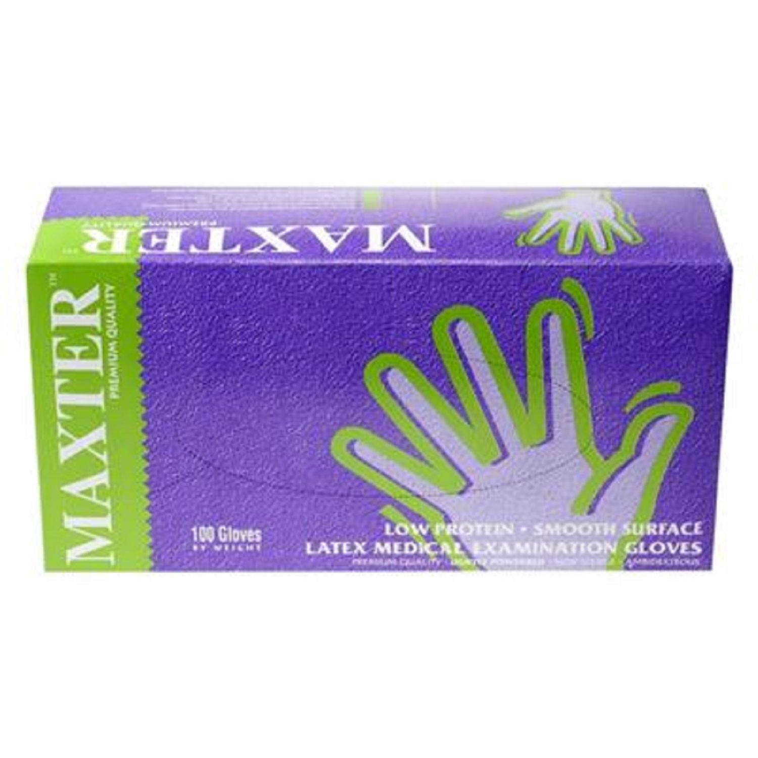 Maxter 1000 egyszer használatos fehér latex kesztyű, púderezett, 100db ...